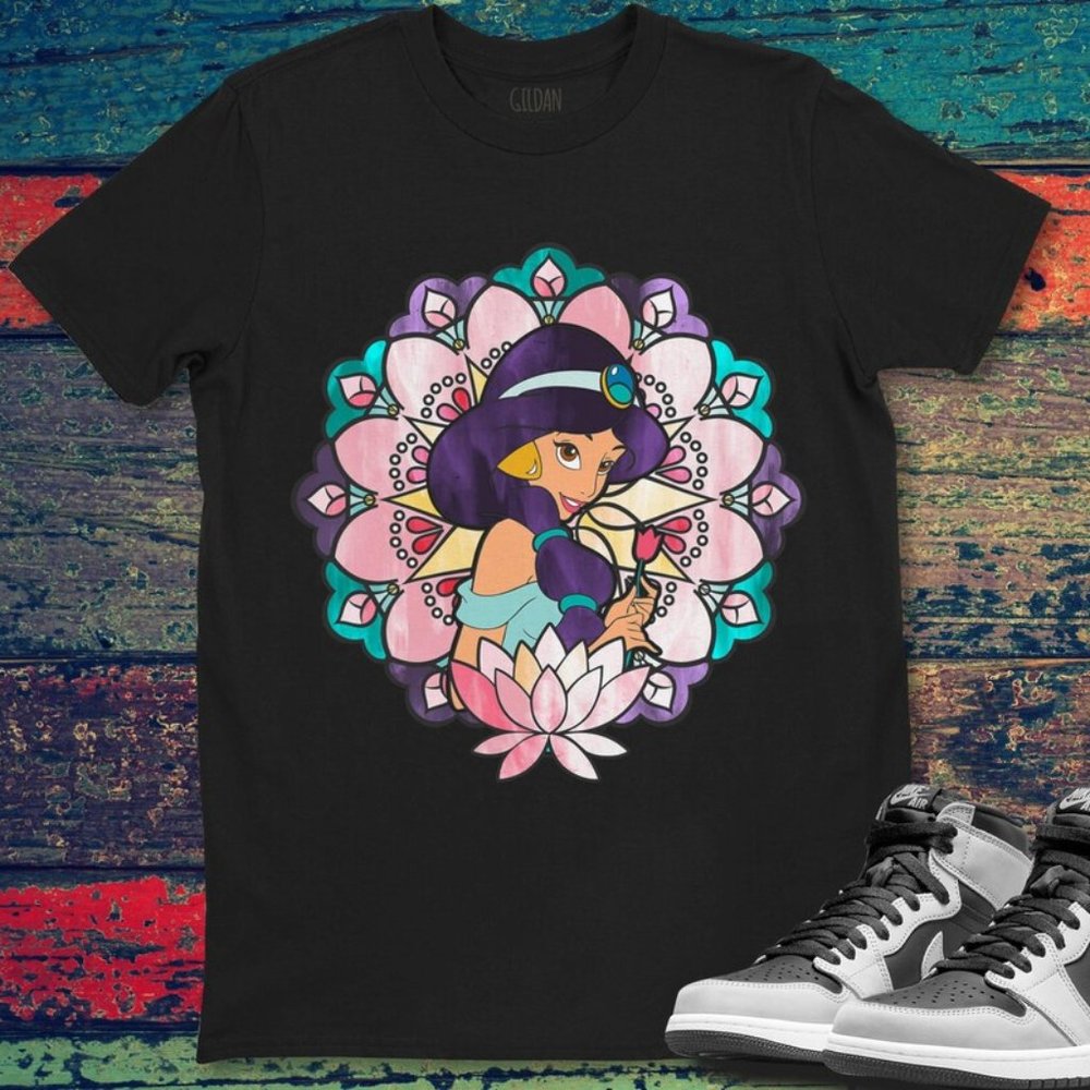 Disney Aladdin Jasmine Stained Glass Lotus Graphic Un… - Gem